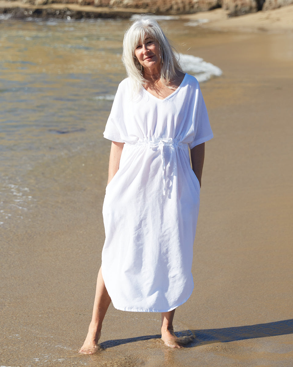 Cotton Drawstring Dress