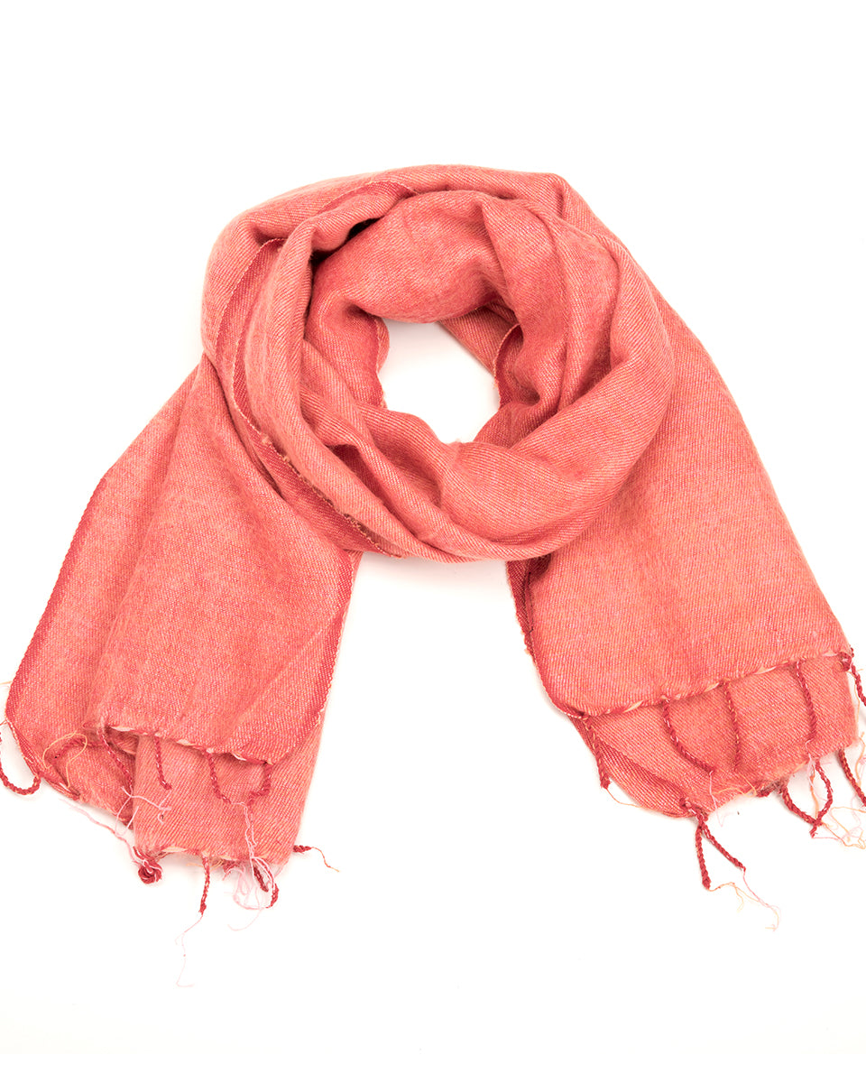 Brushed Woven Shawl in Mango